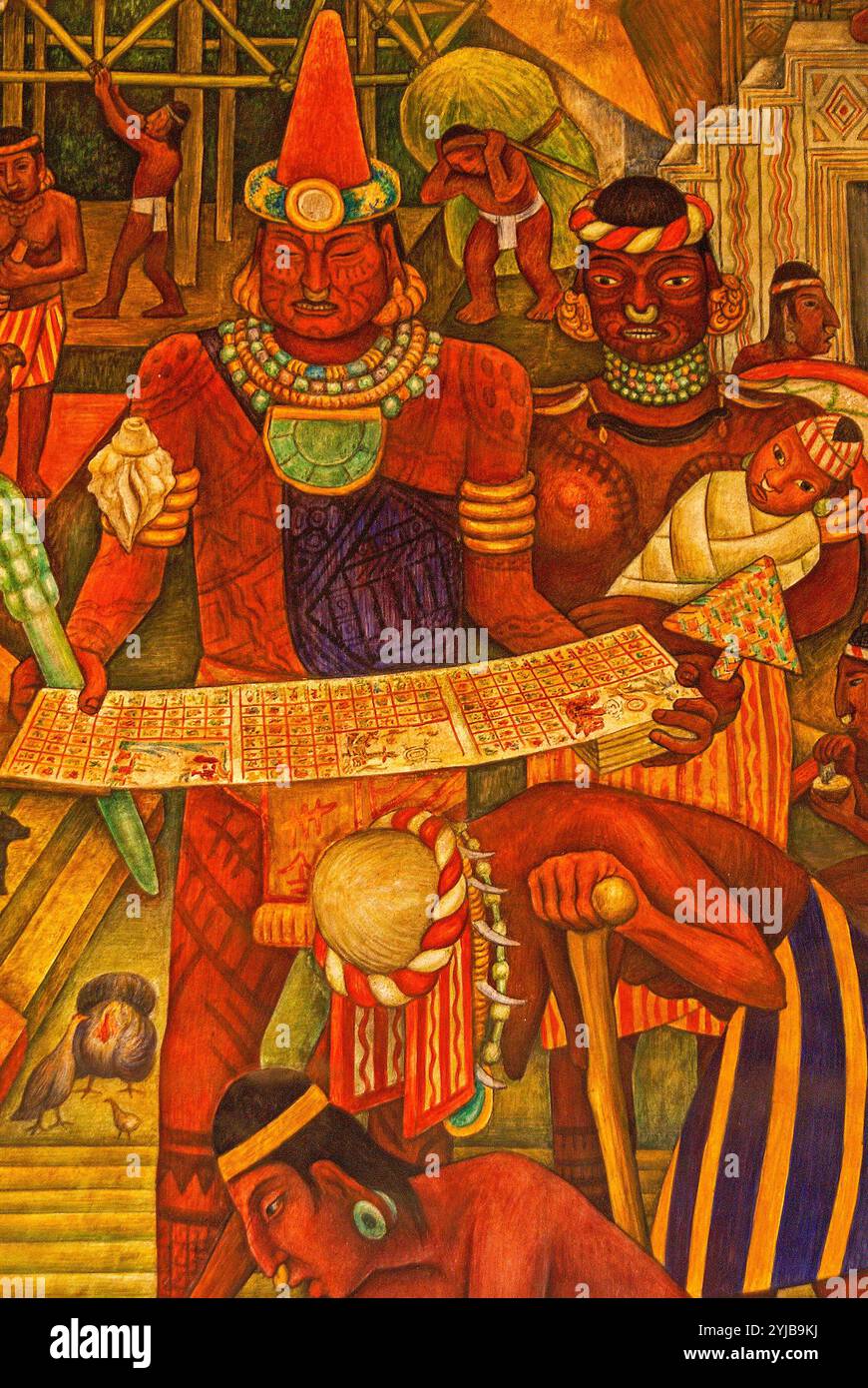 Murales de Diego Rivera. Palacio Nacional.Centro historico. Mexico D.F ...