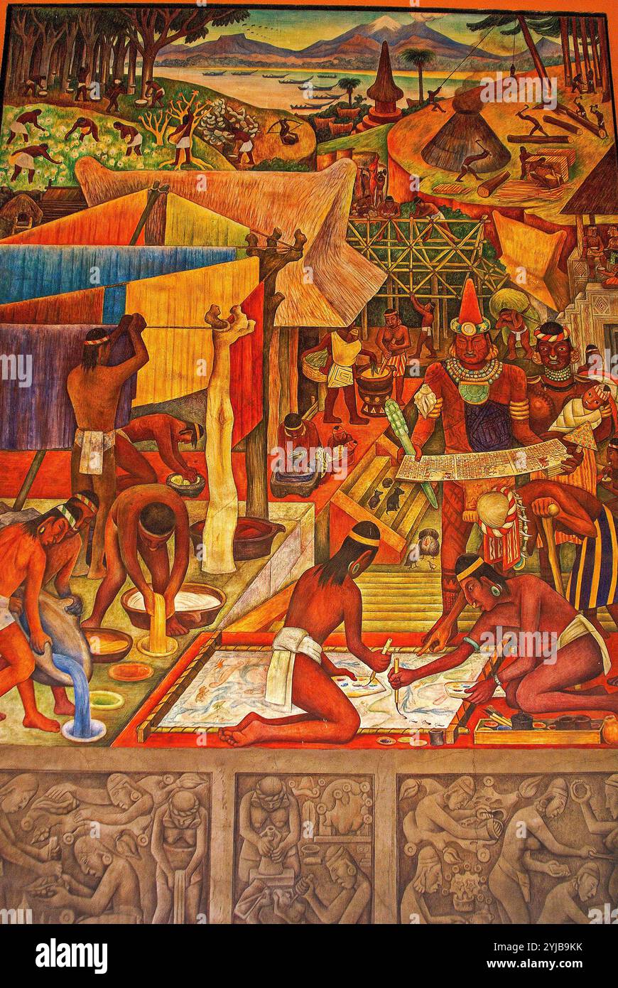 Mural by Diego Rivera. Palacio Nacional.Centro historico. Mexico D.F ...