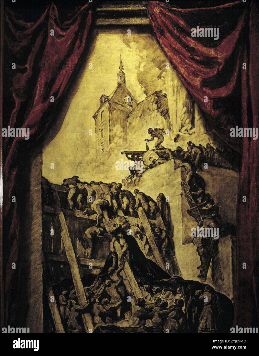 SERT , JOSE MARIA. PINTOR ESPAÑOL. 1874 - 1945. " LA DEFENSA DEL ...