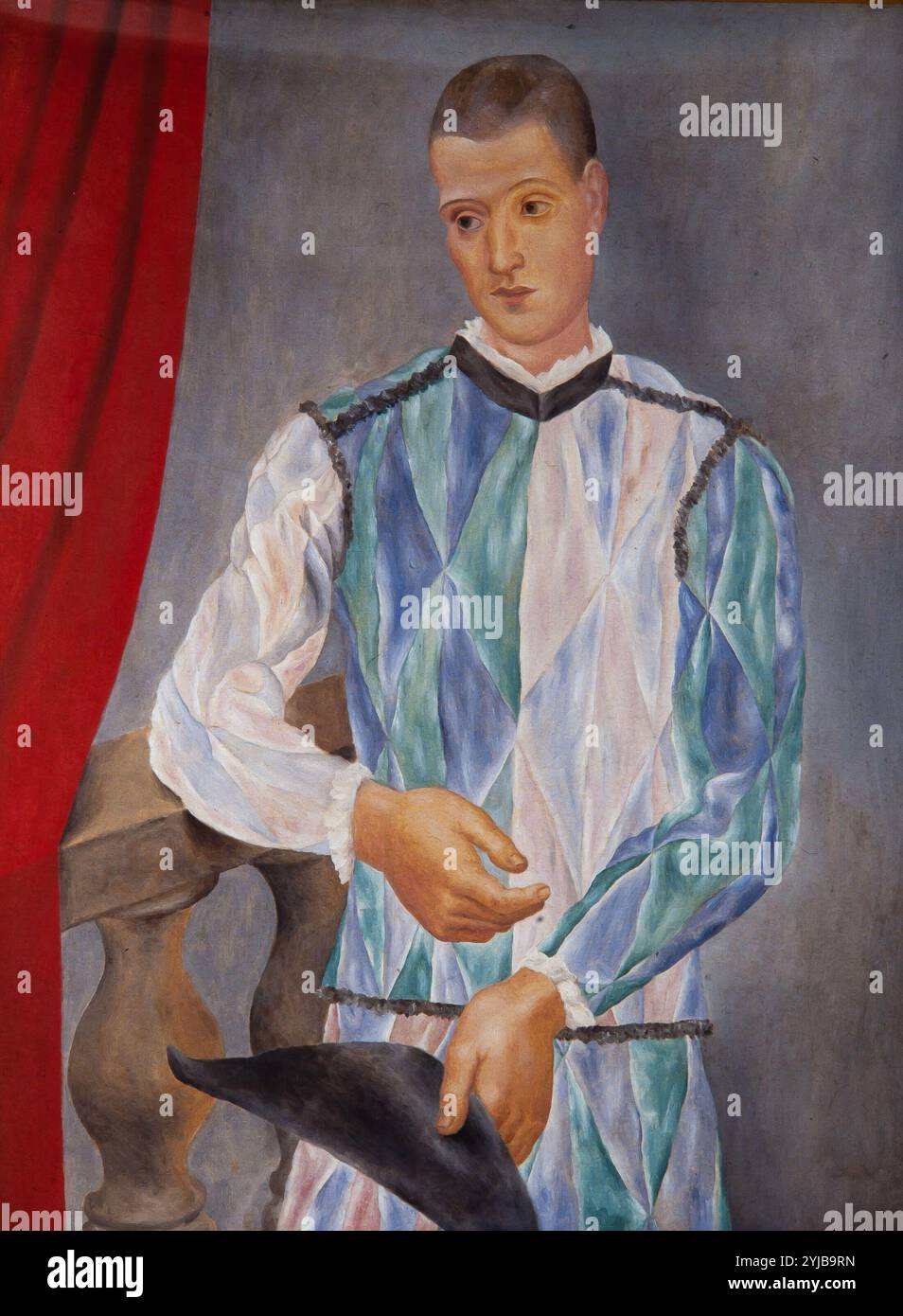 Pablo Picasso / 'Harlequin', 1917, Oil on canvas, 116 x 90 cm, MPB 10. ...