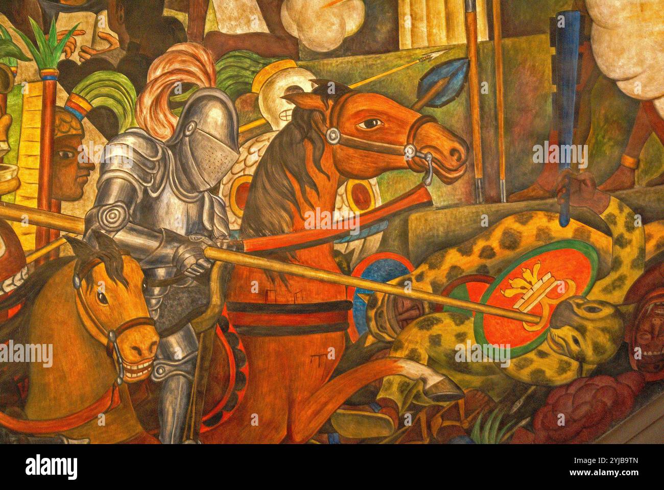 Mural by Diego Rivera. Palacio Nacional.Centro historico. Mexico D.F ...