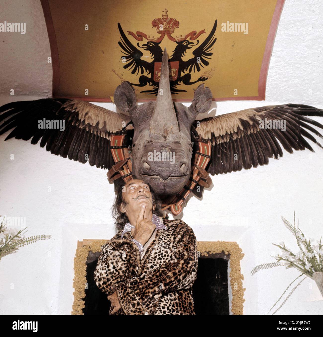 EL PINTOR SALVADOR DALI EN SU CASA DE CADAQUES , AÑO 1966 Stock Photo ...