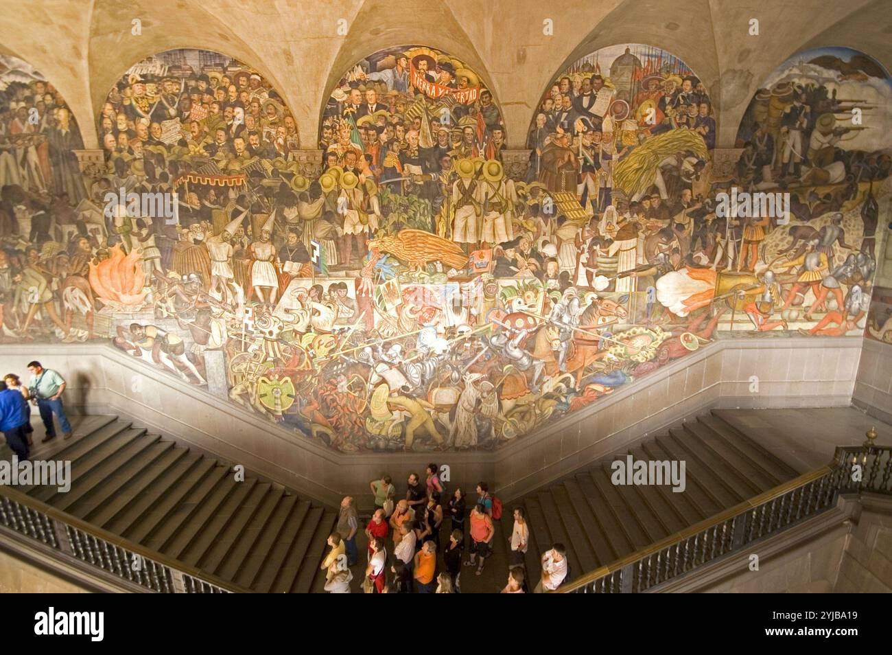 Murales de Diego Rivera. Palacio Nacional.Centro historico. Mexico D.F ...