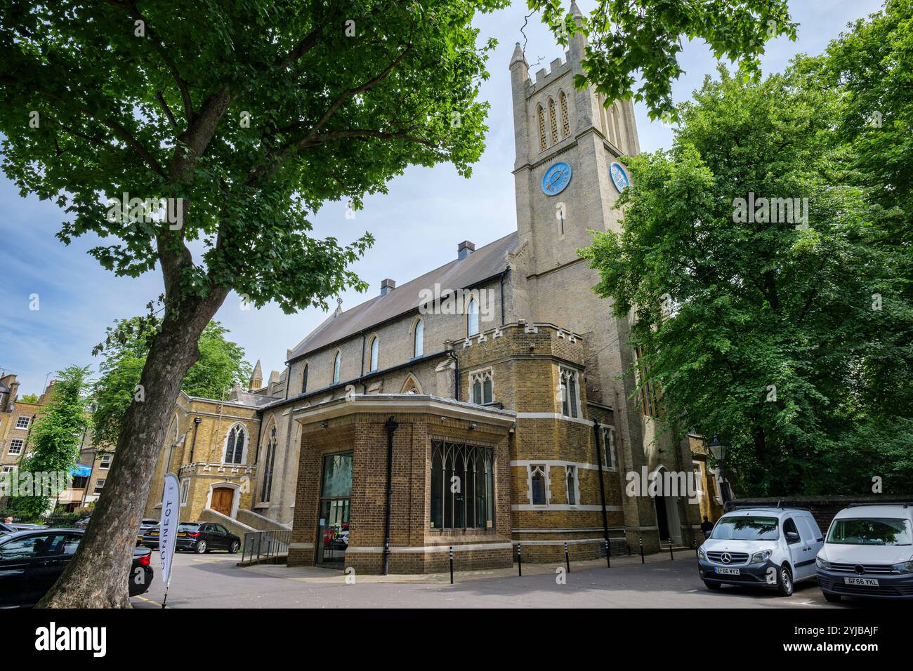 London - 06 16 2022: View of the Anglican Church of Holy Trinity ...