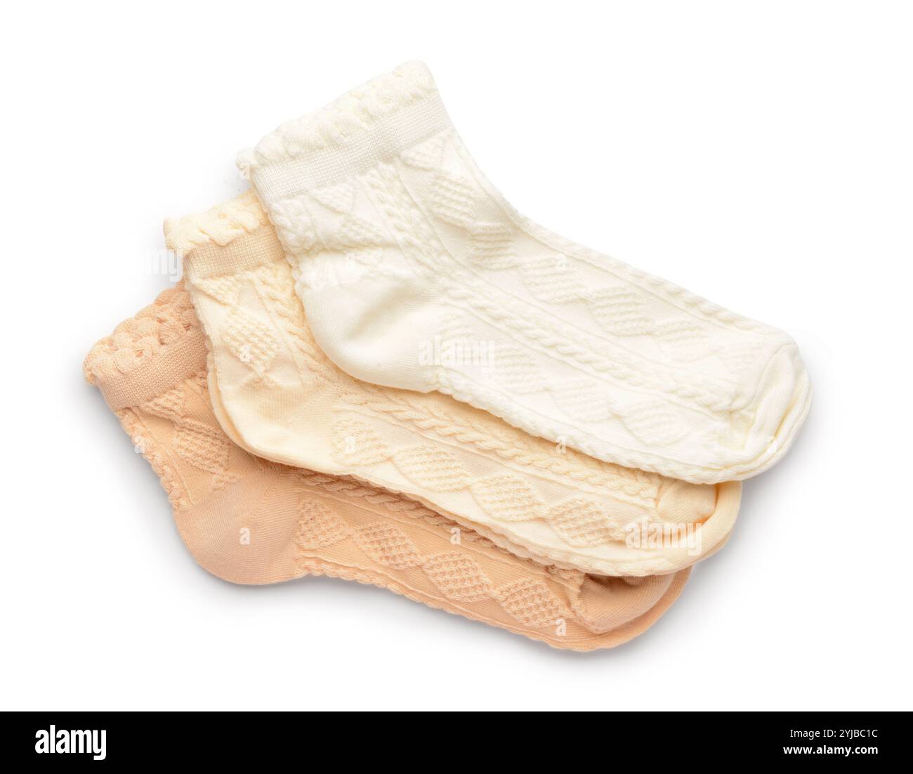 Different basic color socks on white background Stock Photo - Alamy