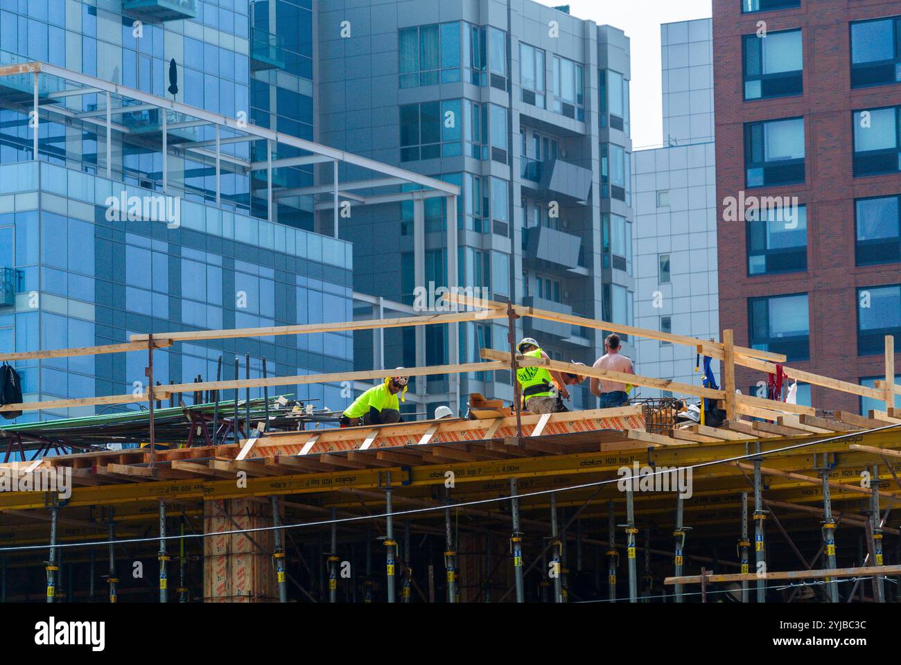 New York City, NY, USA, building construction site, Construction ...