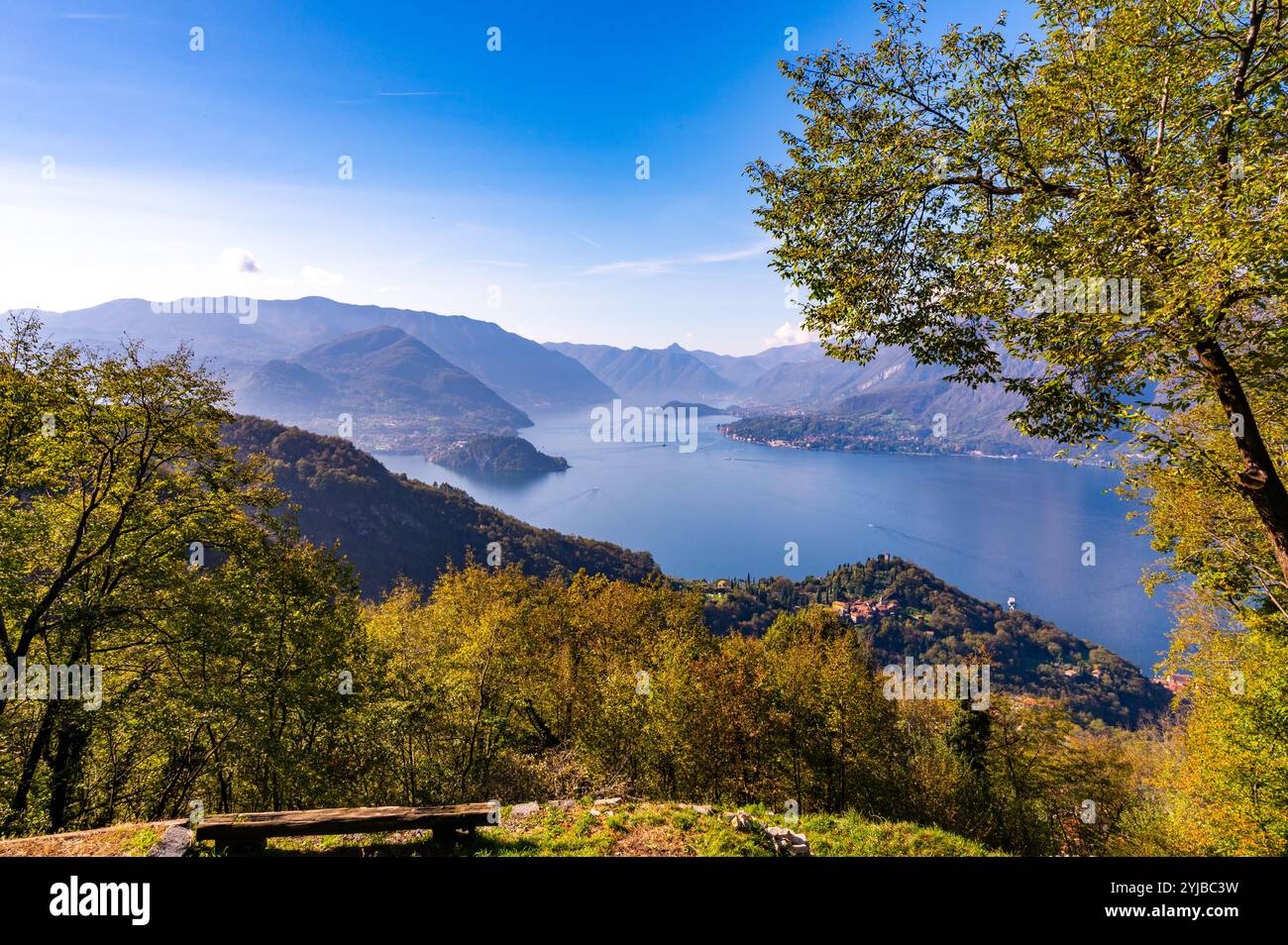 Lake Como, Photographed from Perledo, showing Varenna, Bellagio ...
