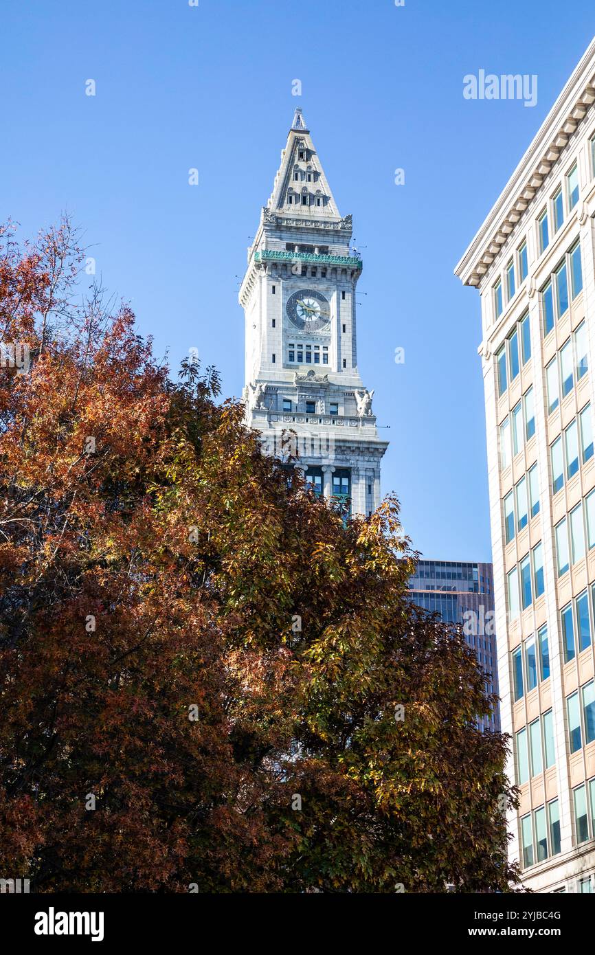 Blue sky over buildings in Boston, USA Stock Photo - Alamy