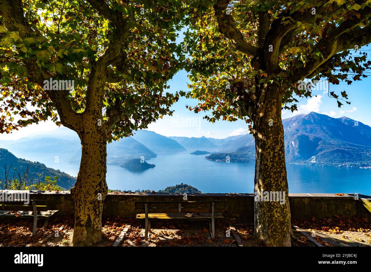 Lake Como, Photographed from Perledo, showing Varenna, Bellagio ...