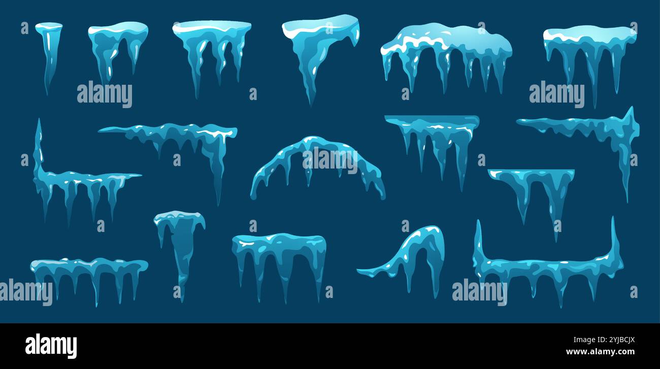 Ice spikes cold weather Stock Vector Images - Alamy