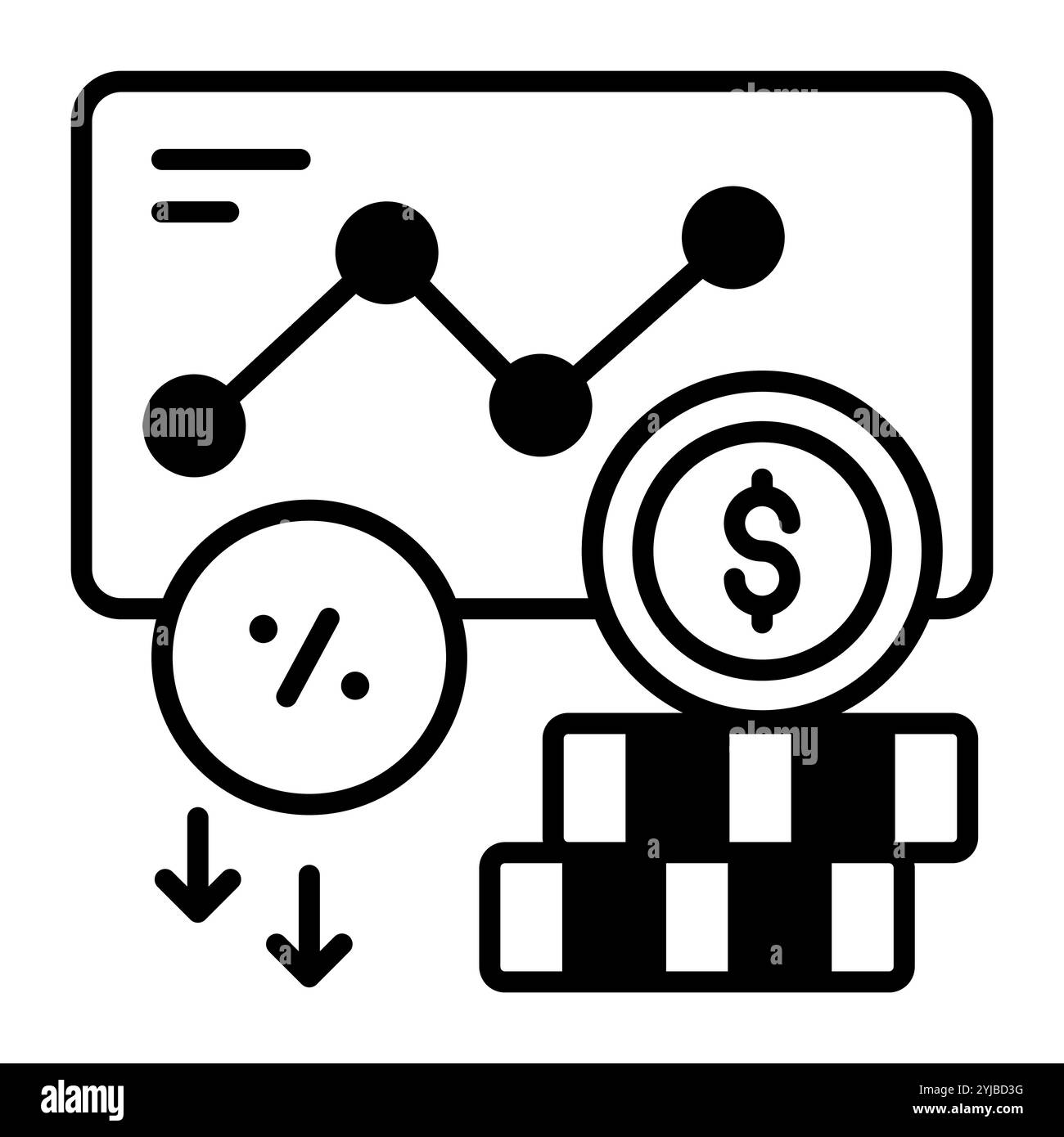 loan interest rate, Premium quality vector illustration concept. Mixed ...
