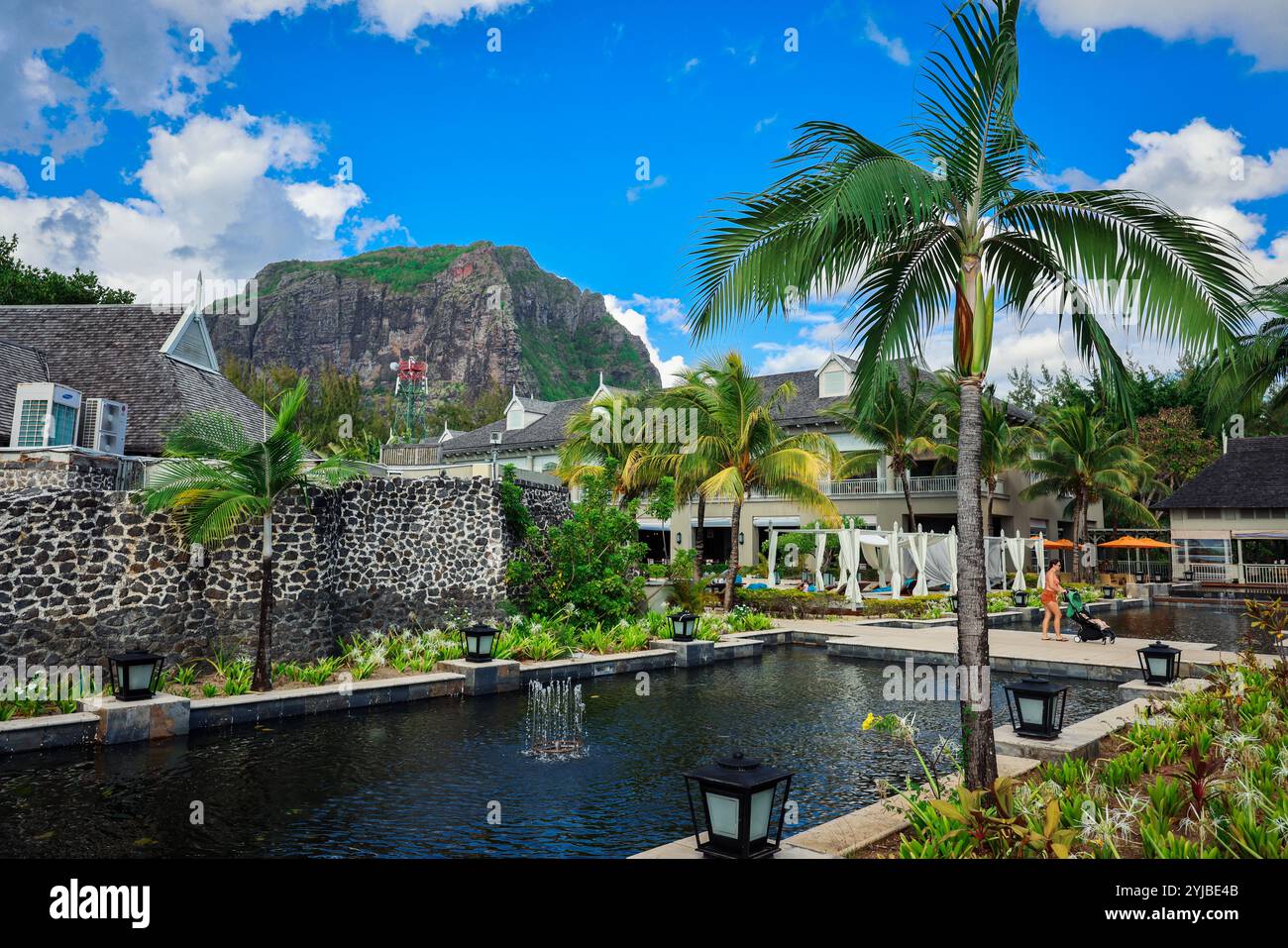 A high-end resort in Mauritius boasts a stunning pool surrounded by ...