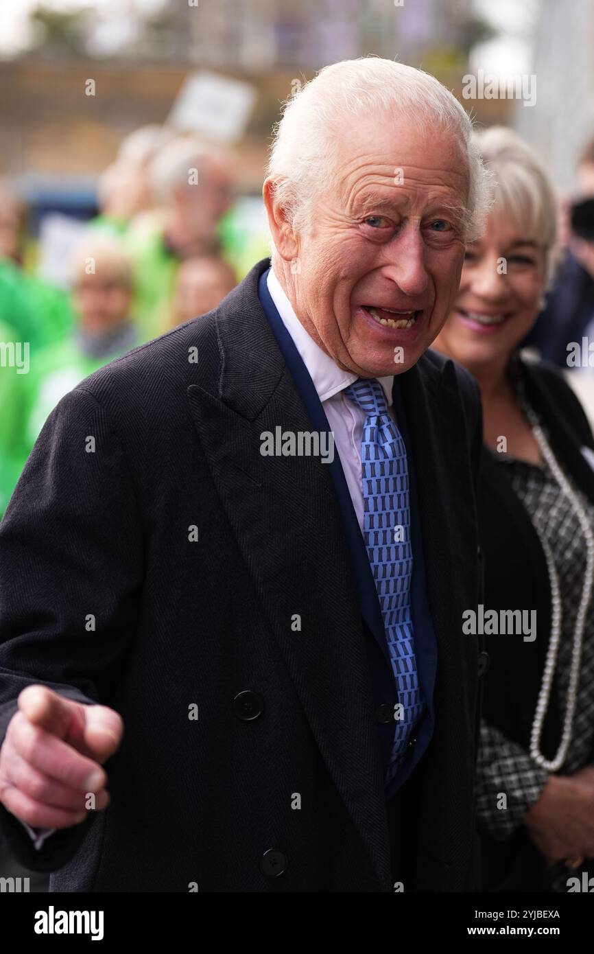 King Charles III arrives for the opening of the first Coronation Food ...