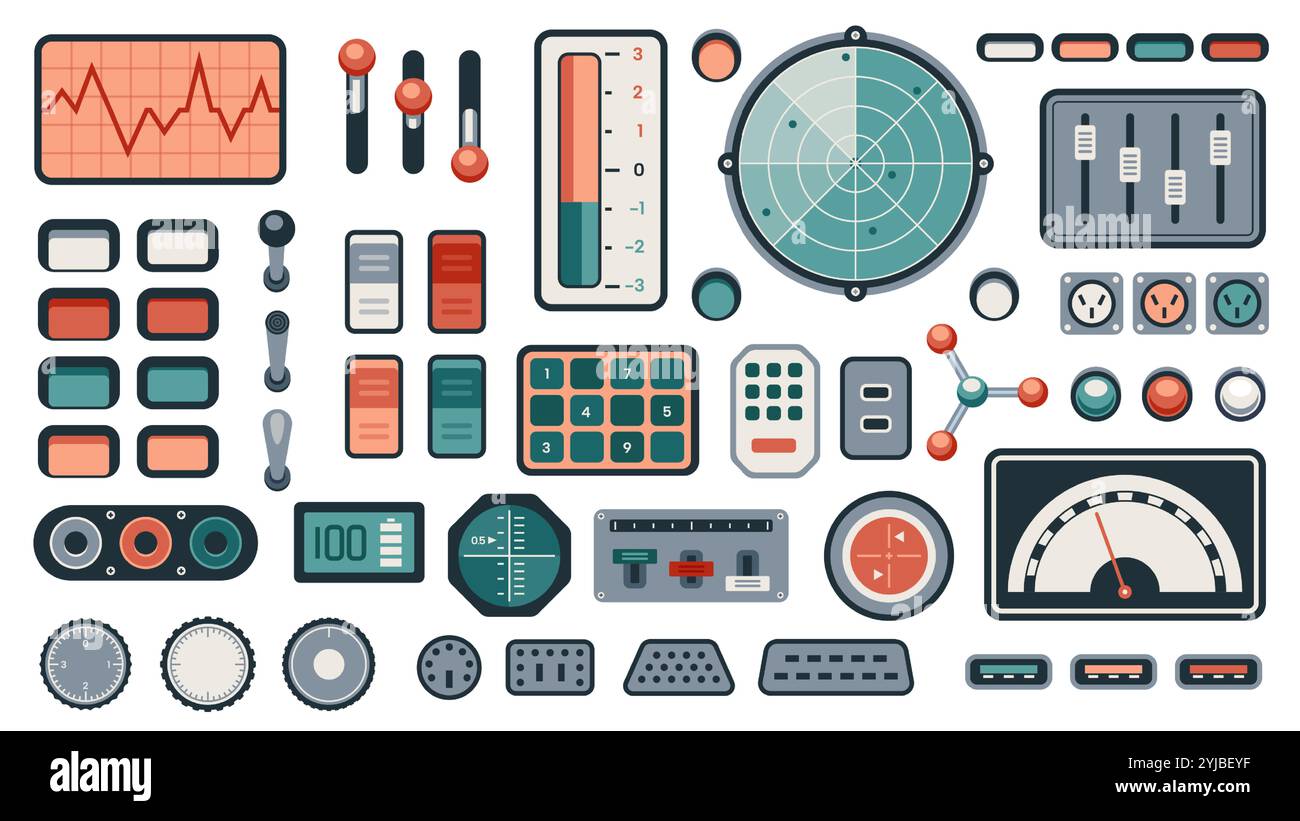 Cockpit switches Cut Out Stock Images & Pictures - Alamy