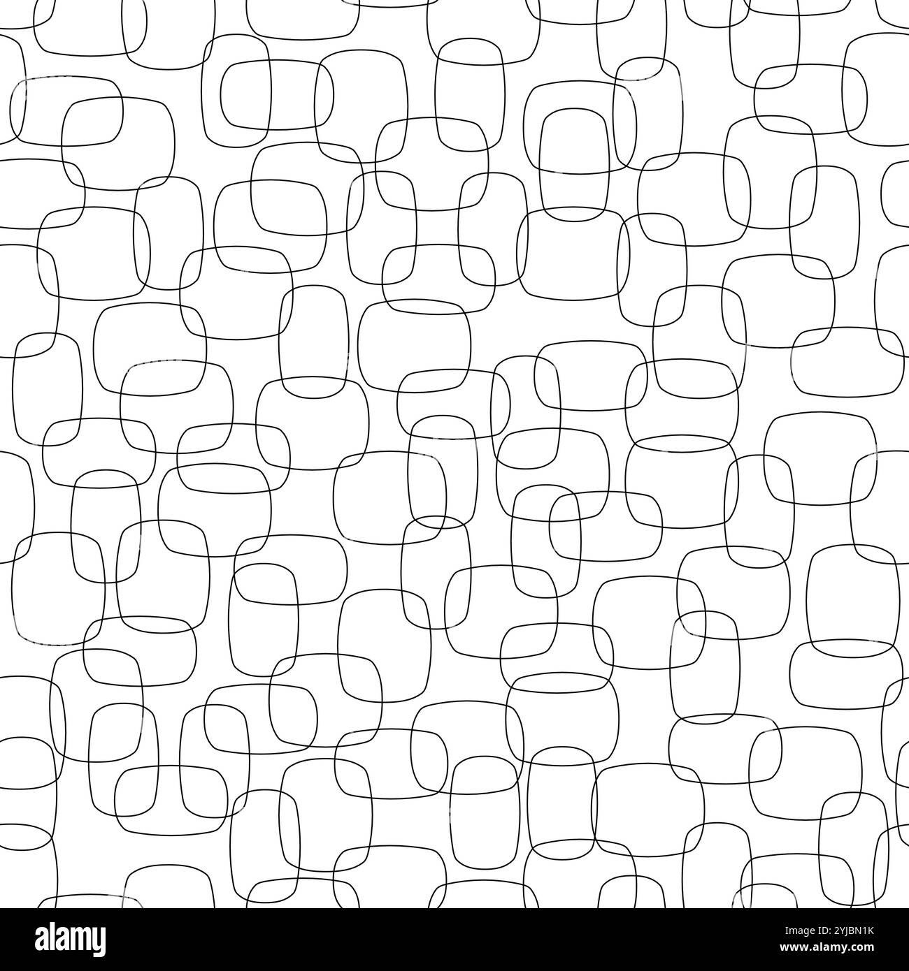 Seamless Retro Pattern Geometric Line Art Fashion Pattern Intertwined Random Shapes Vector