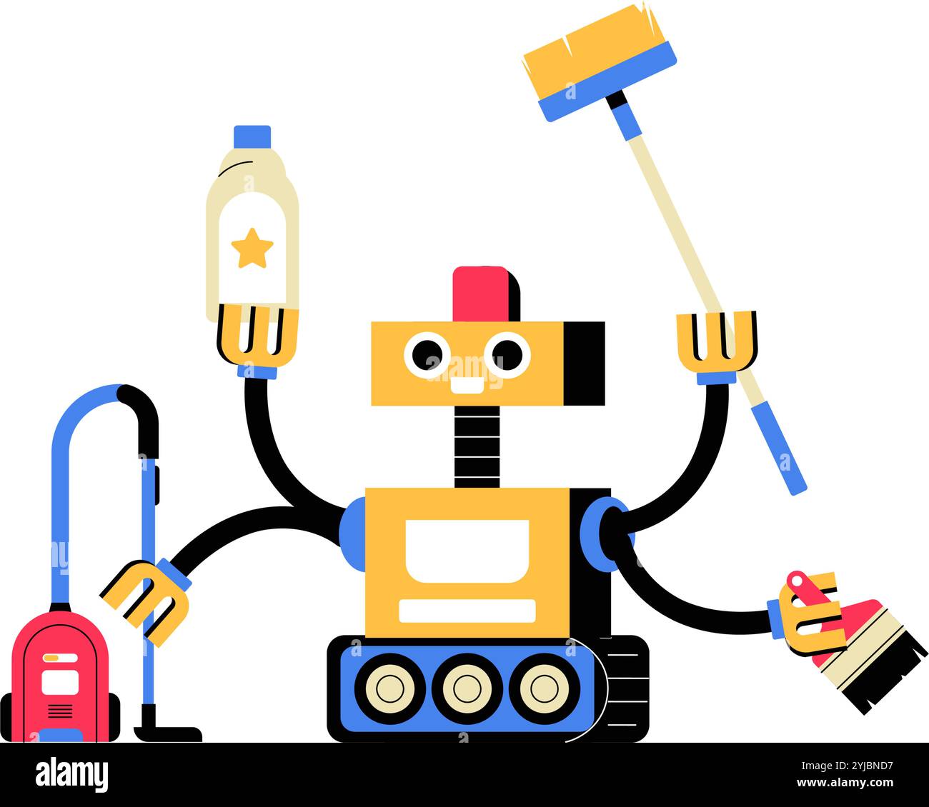 Cleaning tools in use Cut Out Stock Images & Pictures - Alamy