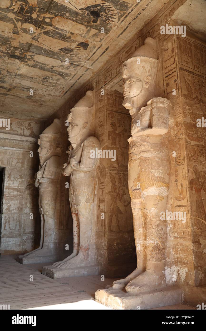 view inside abu simbel temple unesco heritage site, Egypt Stock Photo ...