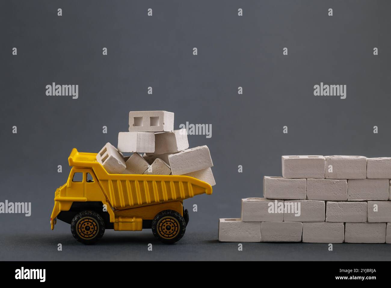 Truck transportation concrete blocks industrial hi-res stock ...