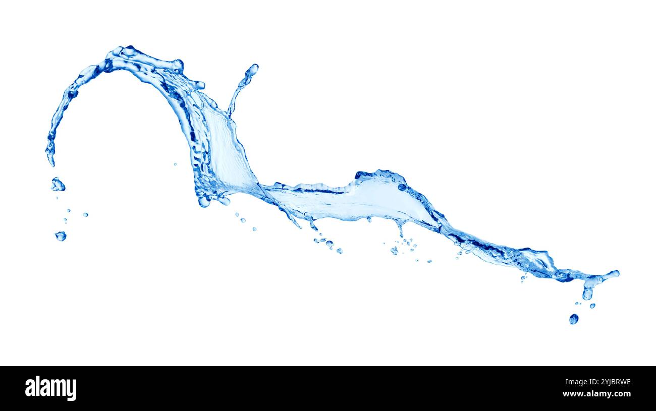 Water splash with water drops isolated on white Stock Photo - Alamy