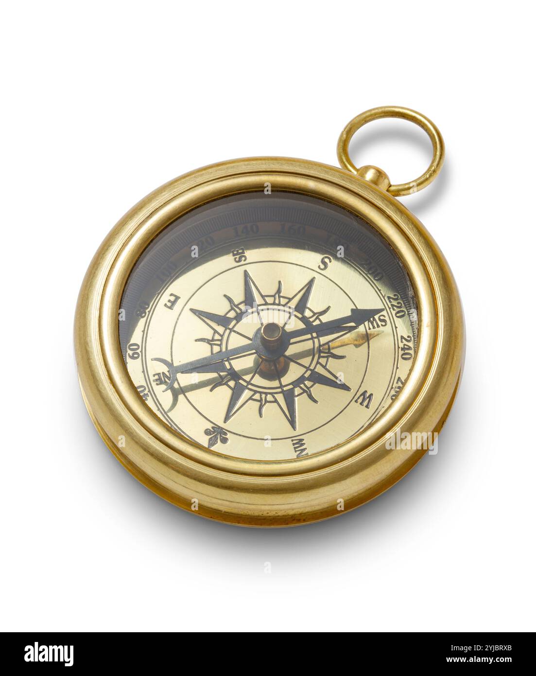 Aged antique nautical compass Cut Out Stock Images & Pictures - Alamy