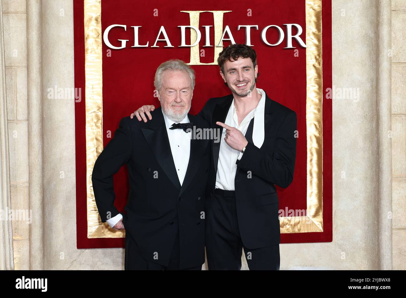 Ridley Scott and Paul Mescal, Gladiator II - Global Premiere, Leicester ...