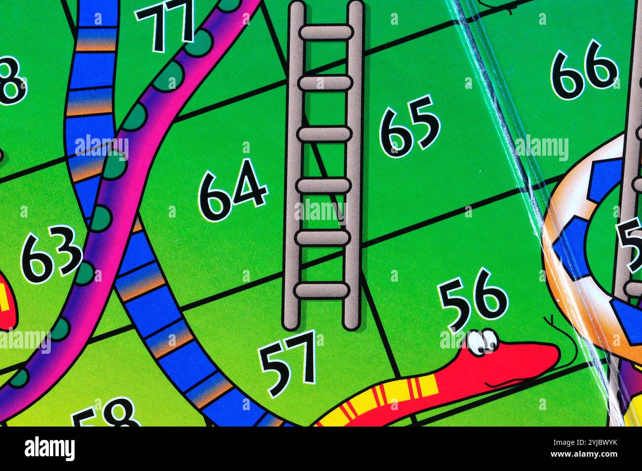 Snakes and ladders boardgame for children Stock Photo - Alamy