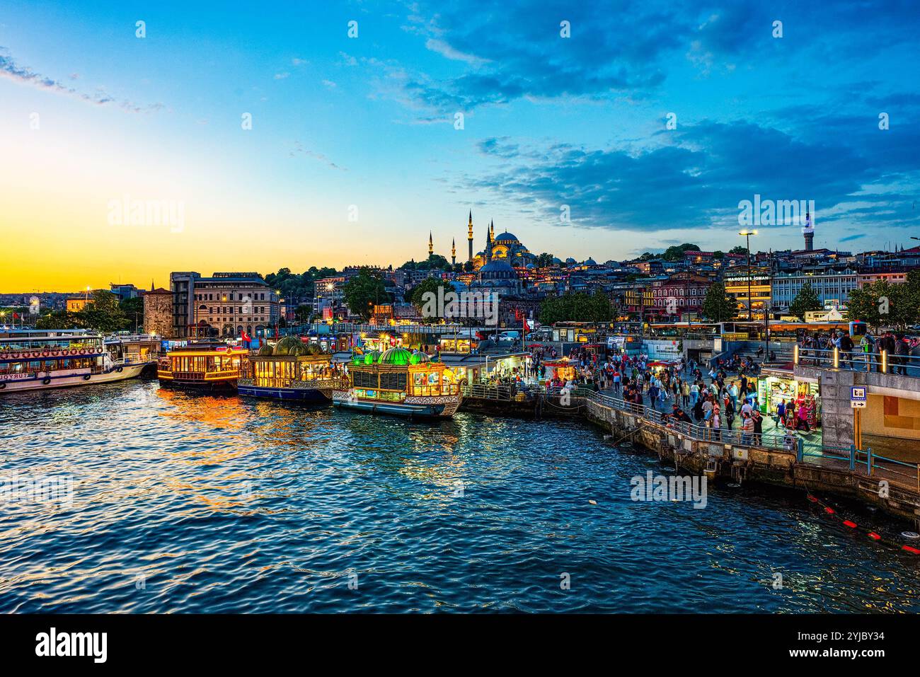 Beautiful and magnificent views of Istanbul in from the Bosphorus Stock ...