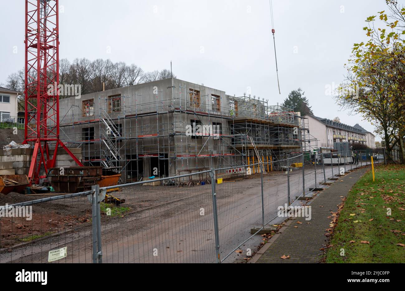 Baumholder, Germany. 14th Nov, 2024. Construction work on the expansion ...