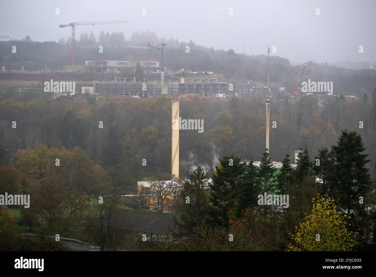 Baumholder, Germany. 14th Nov, 2024. Construction work to expand and ...