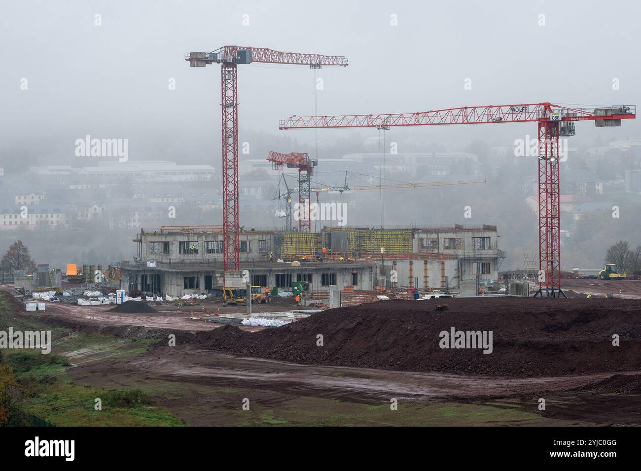 Baumholder, Germany. 14th Nov, 2024. Construction work to expand and ...