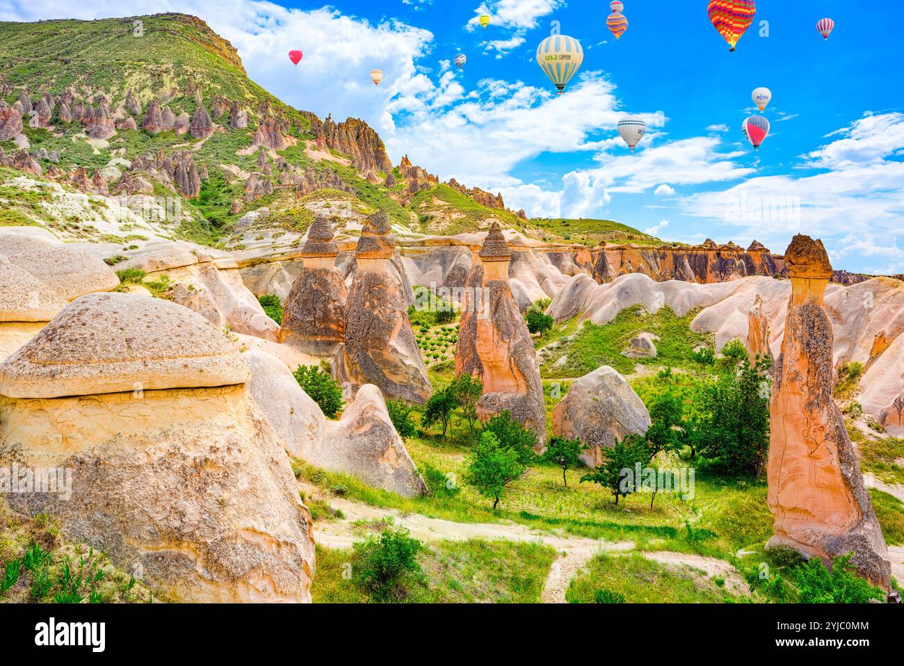 Air balloons place in Cappadocia-Fairy Chimneys (Pasabag Valley ...