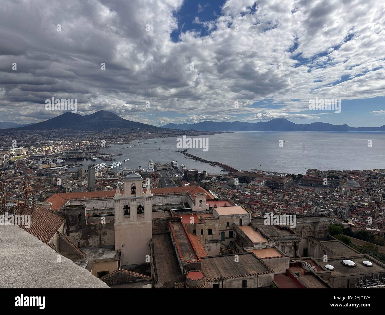 Naples and Vesuvius volcano, Italy Stock Photo - Alamy