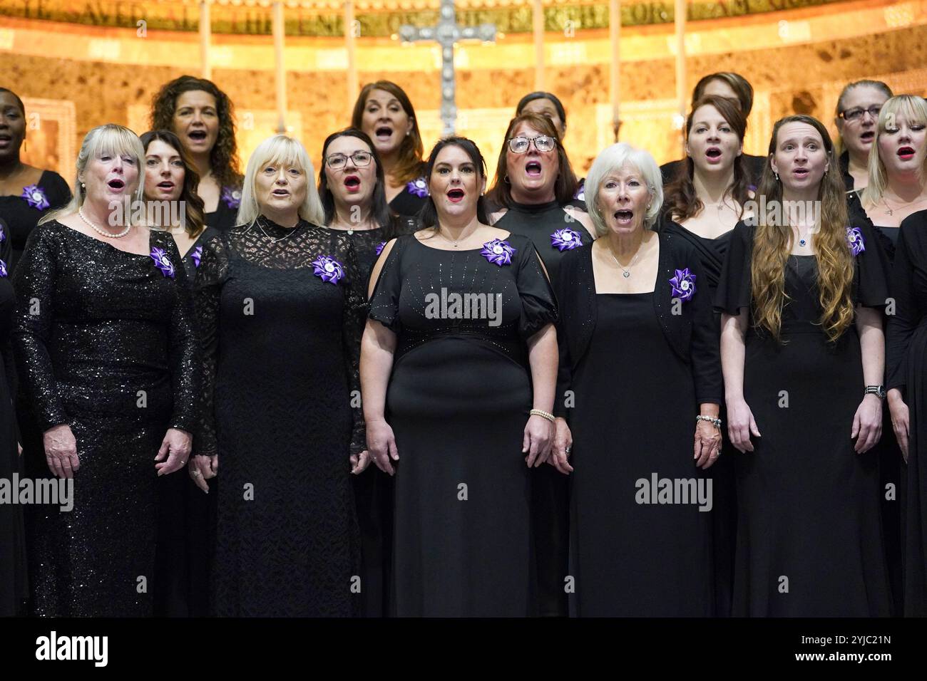 Singers from the Military Wives Choirs mark the 76th birthday of King ...