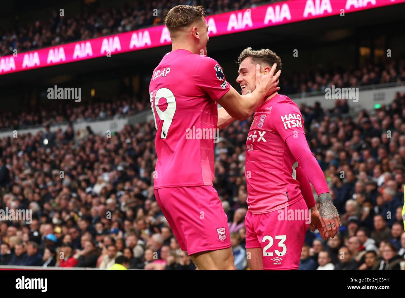 Sam Szmodics of Ipswich Town celebrates after he scores for 0-1 ...