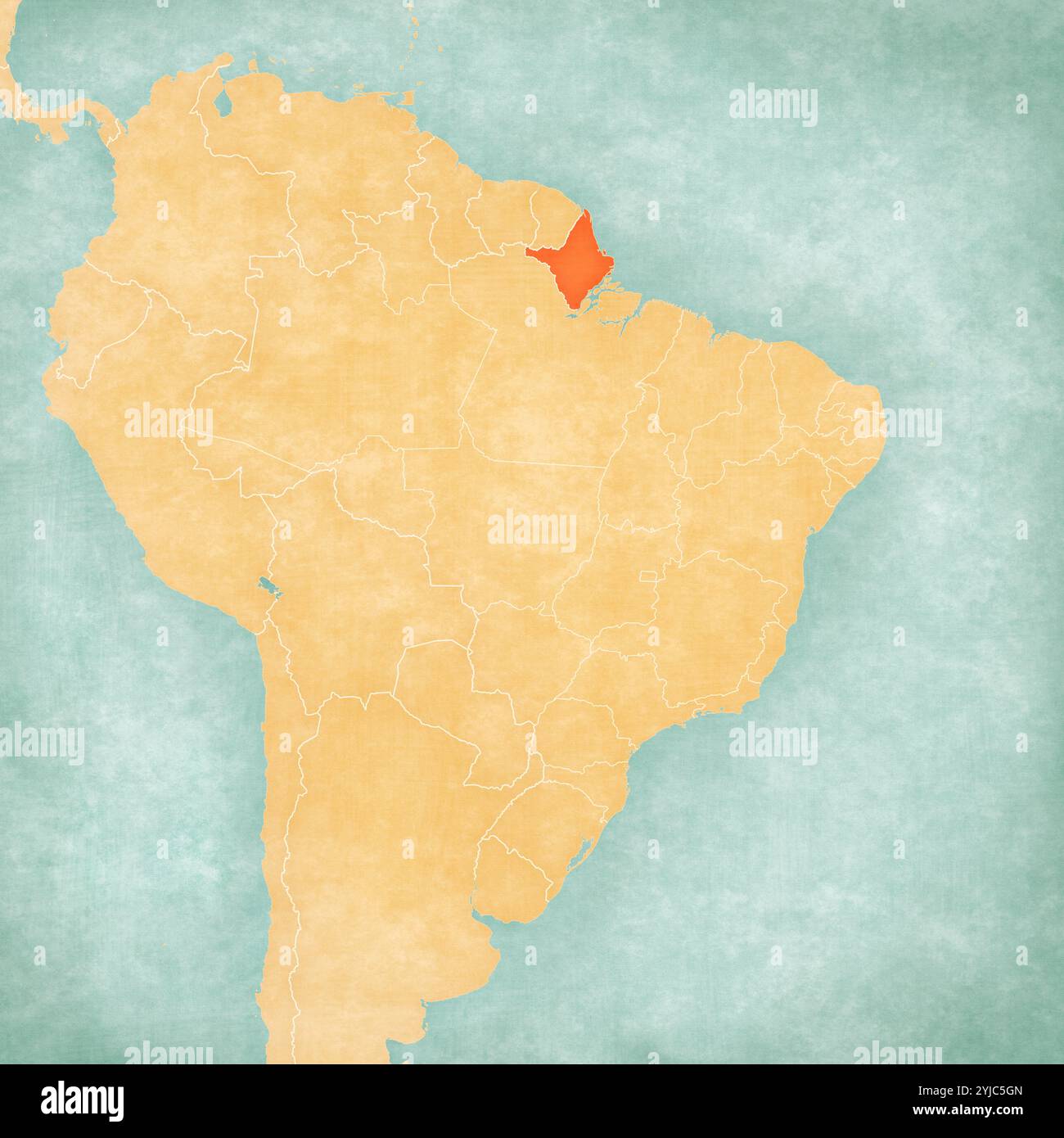 Amapa state map hi-res stock photography and images - Alamy