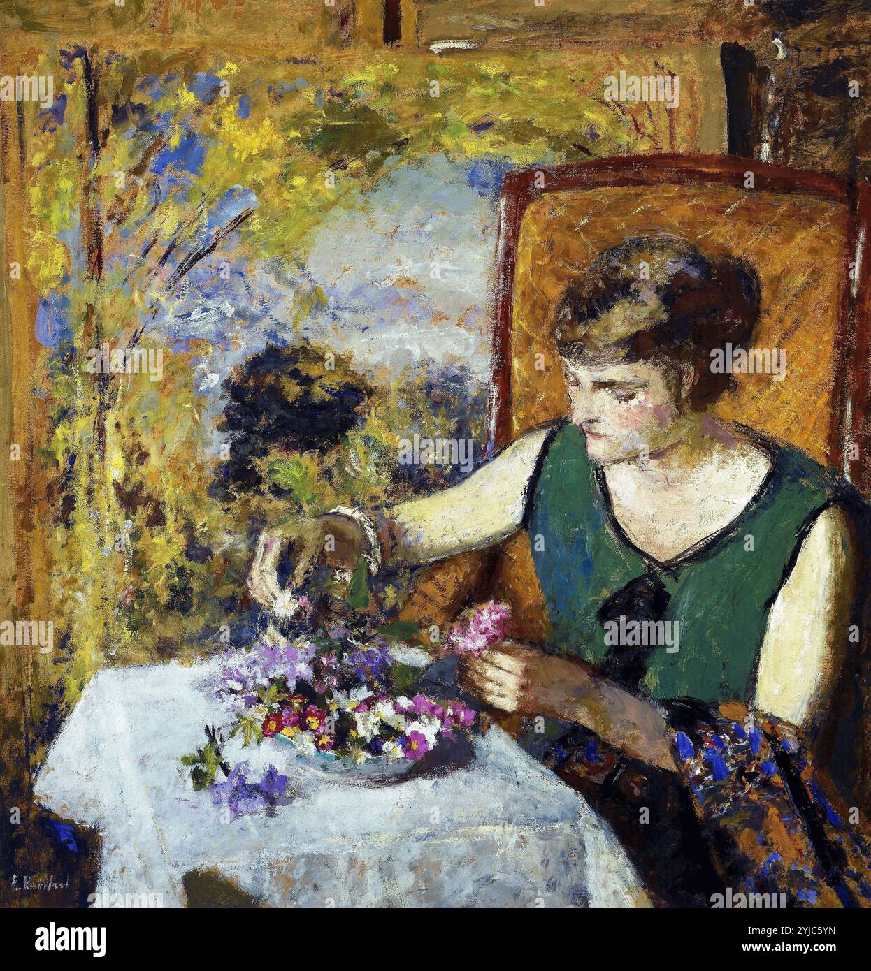 Mujer con ramo de flores. Museum: MUSEE TOULOUSE-LAUTREC ALBI FRANCIA ...