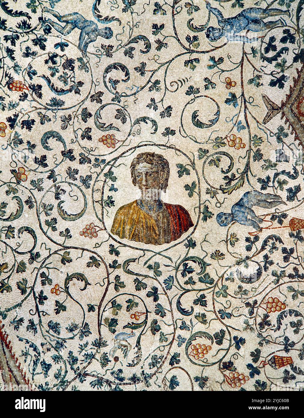 Roman ceiling mosaic with figure of Constanza daughter of Emperor ...