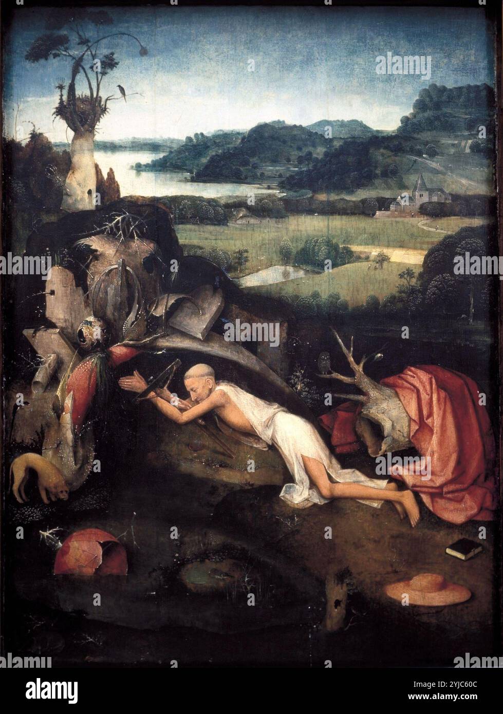 Hieronymus Bosch / 'Saint Jerome Praying', 1505, Oil on panel, 80 x 60 ...