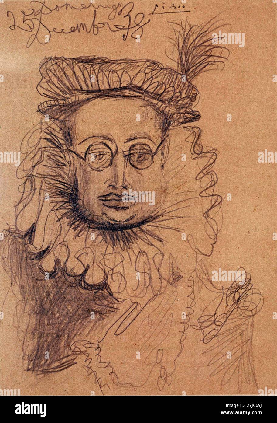 PICASSO , PABLO RUIZ. PINTOR ESPAÑOL . MALAGA 1881 - 1973. " RETRATO DE ...