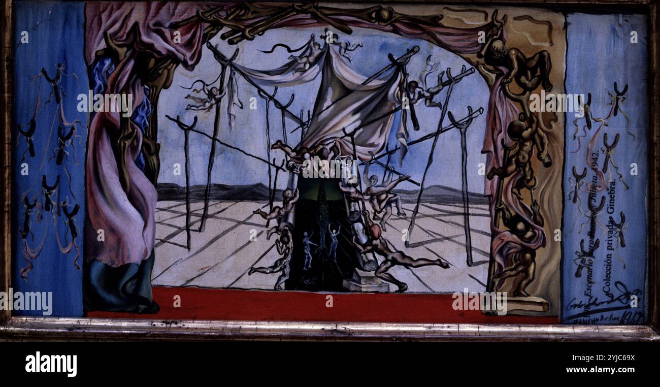 SALVADOR DALI. PINTOR ESPAÑOL.FIGUERAS 1904-1989. ESCENARIO PARA ROMEO ...