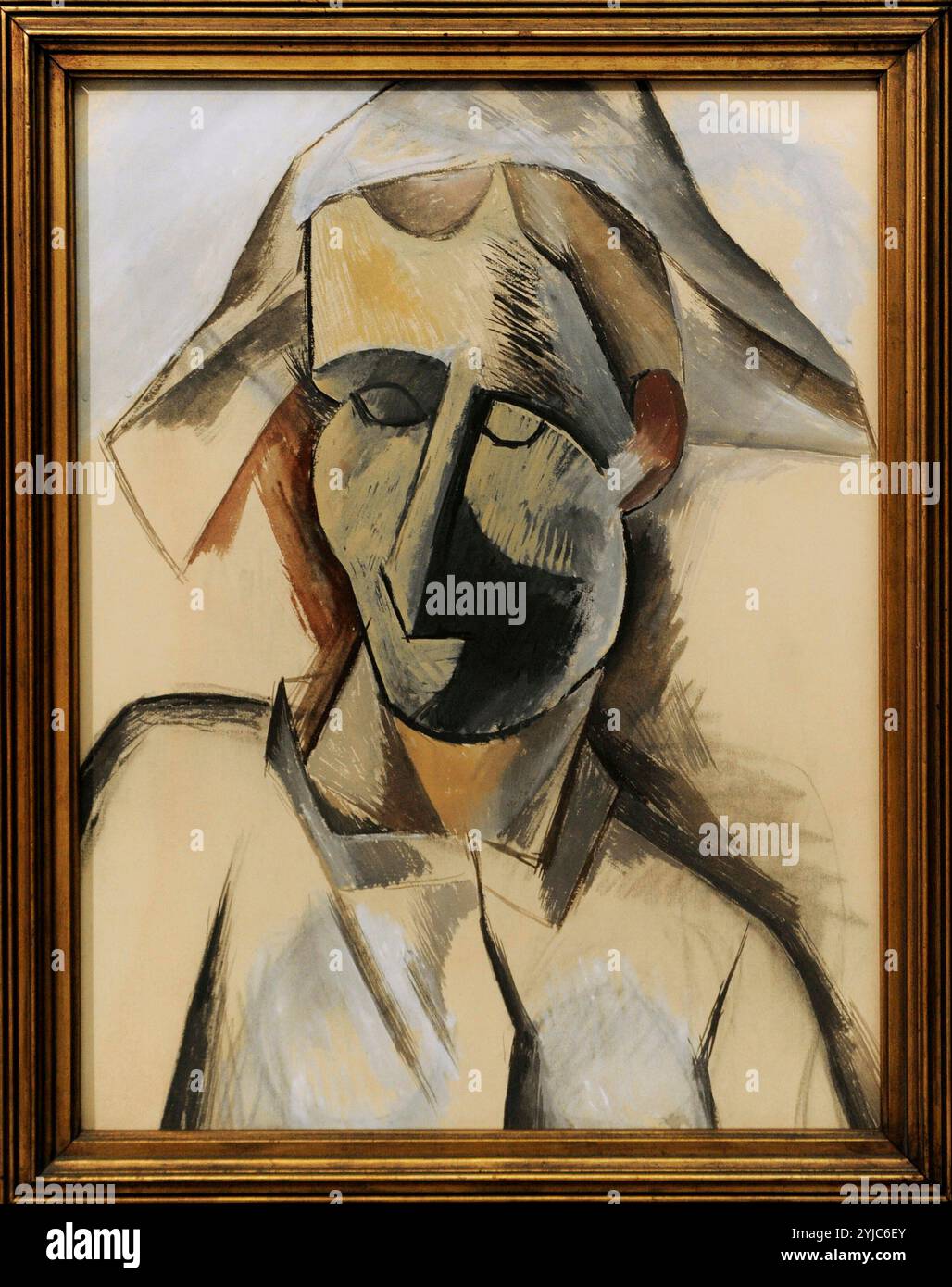 Pablo Ruiz Picasso (1881-1973). Spanish painter. Harlequin, 1908-1909 ...