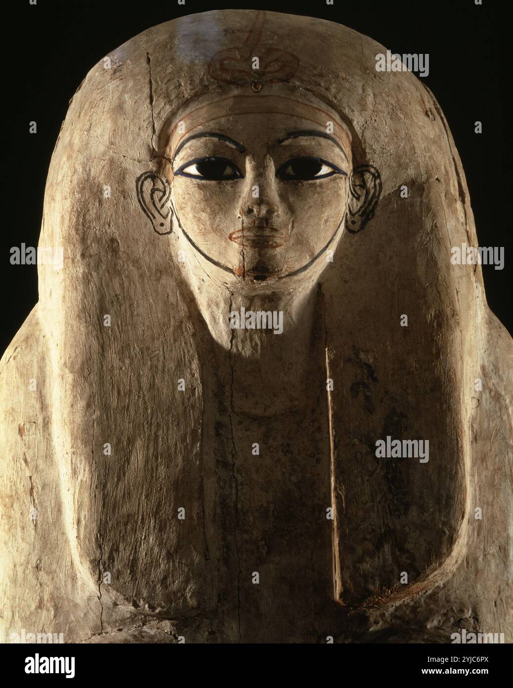 Pharaoh Seti I painted wood sarcophagus 19th dynasty he was military ...