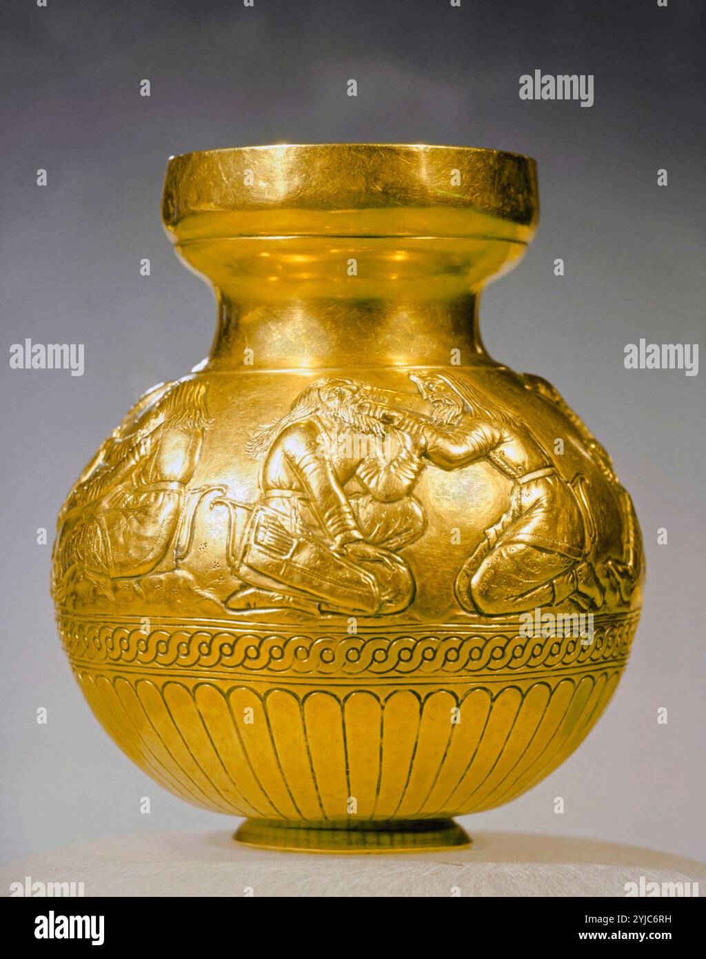Gold vase with scene of myth of Scythians, 4th century BC, from Kuban ...