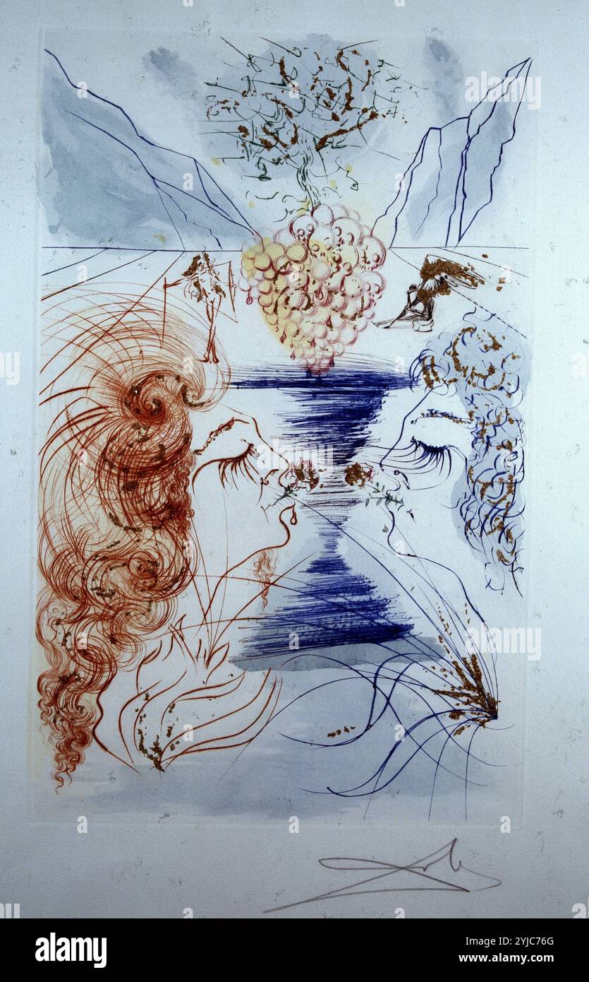 DALI, SALVADOR. PINTOR ESPA¿OL.FIGUERAS 1904-1989. ILUSTRACION "EL BESO ...