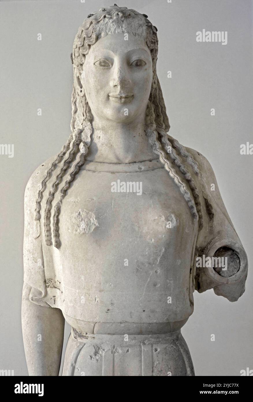 Marble statue of a Kore, c.540. Museum: ACROPOLIS MUSEUM, Teheran ...