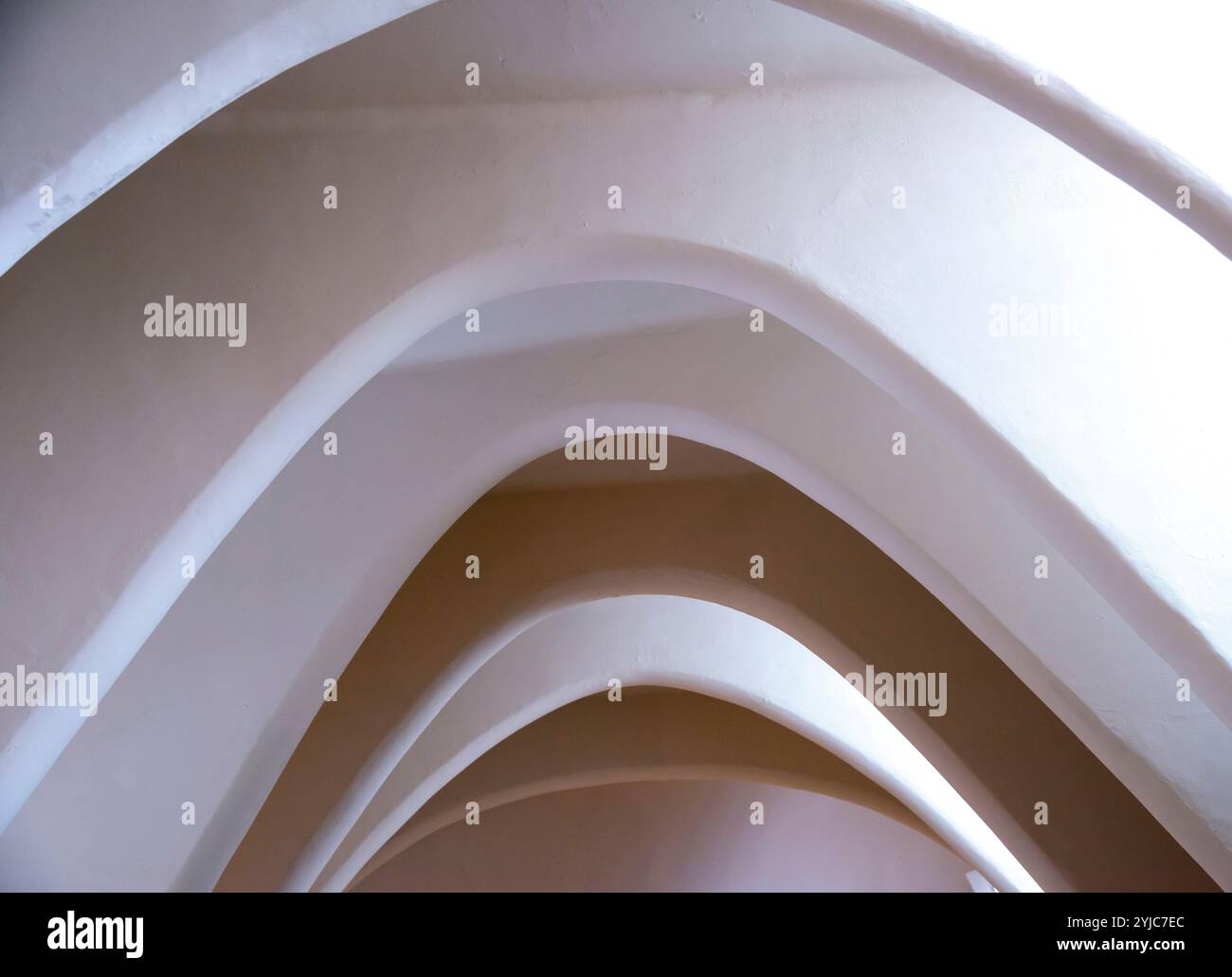 Casa Batlló. Parabolic arches of the attic. Author: ANTONI GAUDI. JOSEP ...