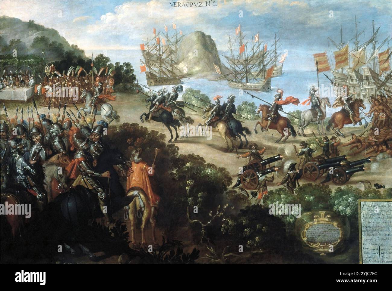 Conquest of Mexico-Battle Scene. Private Collection Stock Photo - Alamy