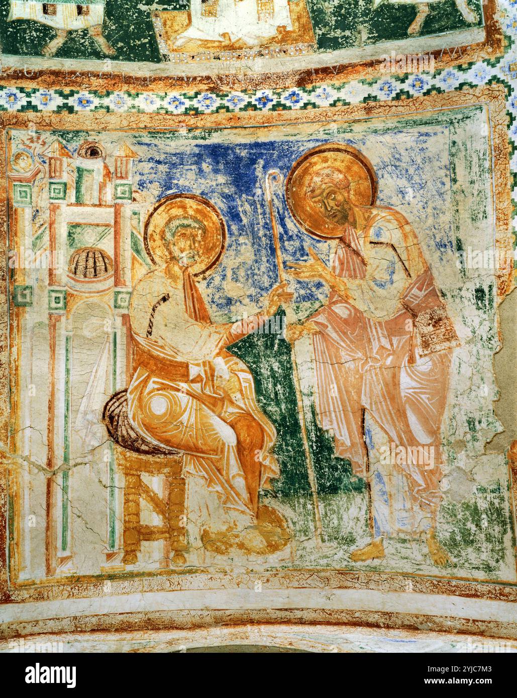 Saint Peter sends Saint Paul to convert in north east fresco from life ...