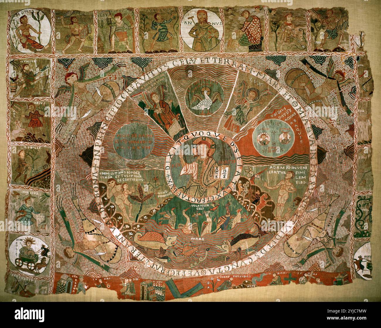 Tapestry of the Creation. Girona Cathedral. 12th century. Museum ...