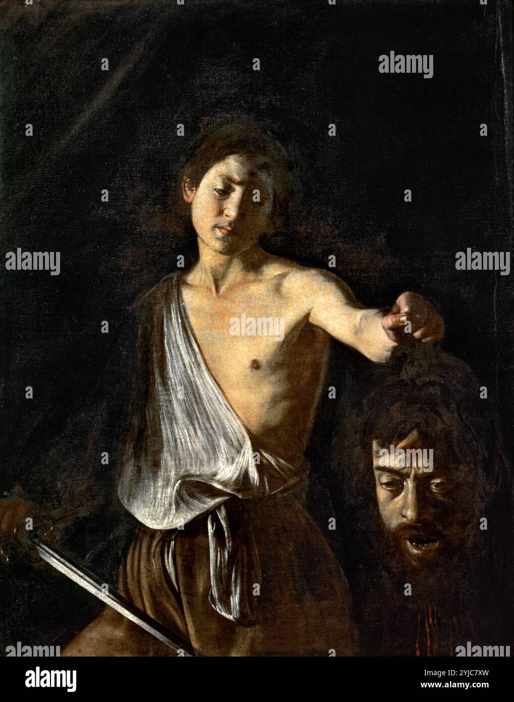 David with the head of Goliath, c.1605-1610, oil on canvas, 125 cm x ...